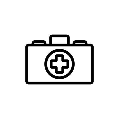 Koffer Sanitäter Symbol Vektor Umriss Illustration 9902419 Vektor Kunst