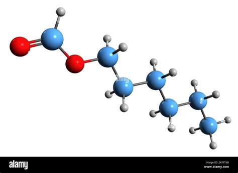 3d Image Of Hexyl Formate Skeletal Formula Molecular Chemical