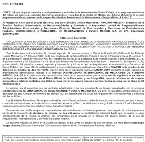 Función Pública Multó E Inhabilitó A Farmacéuticas Pisa Y Dimesa Por