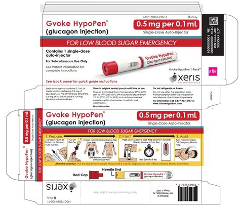 Dailymed Gvoke Hypopen 1 Mg Auto Injector Glucagon Injection