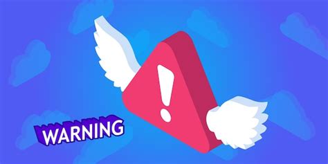 Premium Vector Warning Isometric Design Icon Vector Web Illustration 3d Colorful Concept