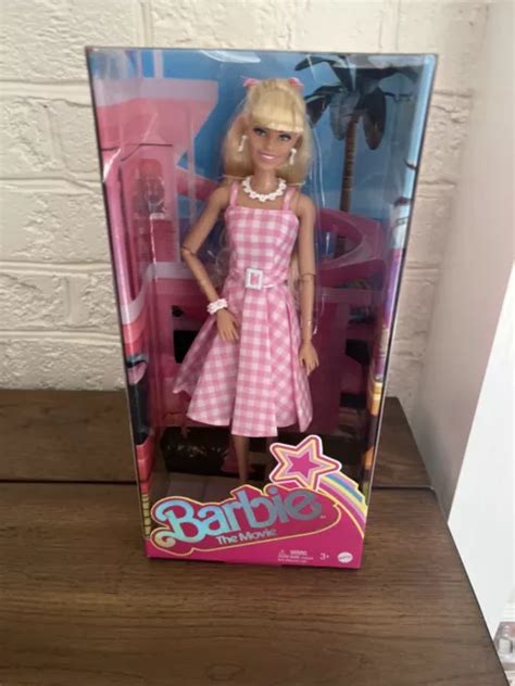 Barbie The Movie Doll Margot Robbie Collectible Wearing Pink Gingham