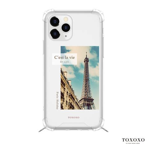 Toxoxo™ 】晶石透明防摔iphone手機殼：慵懶巴黎 繩掛殼系列 拓伊生活
