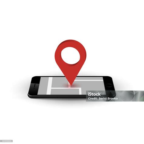모바일 Gps 탐색 개념 흰색 배경에 고립입니다 벡터 일러스트입니다 입체 이미지에 대한 스톡 벡터 아트 및 기타 이미지 입체