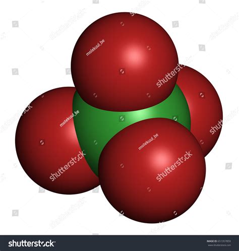 Perchlorate Anion Chemical Structure Salts Used Stock Illustration
