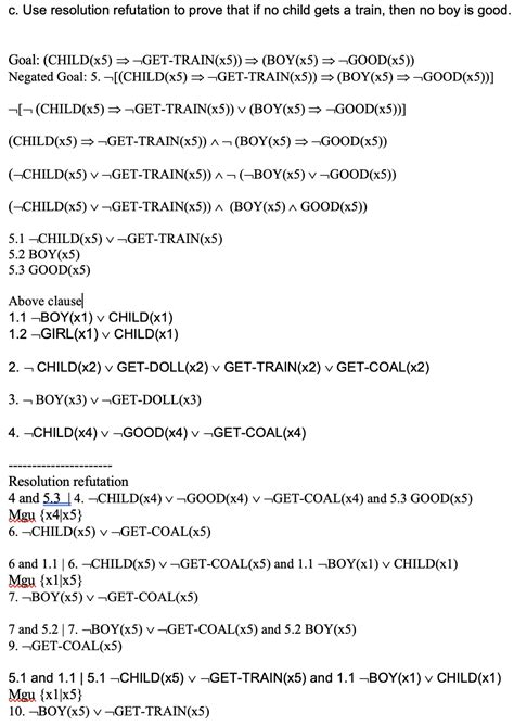 Logic Resolution Refutation Question Confused Mathematics Stack