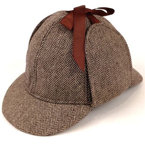 Купить шапку Шерлока Холмса Herringbone Brown