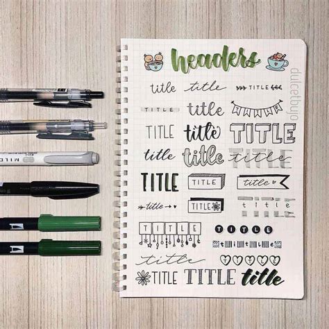 90 Simple And Creative Bullet Journal Header And Title Ideas Masha Plans