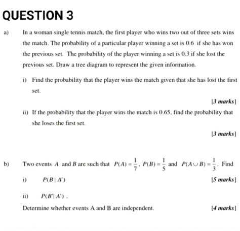 The Previous Set The Probability Of The Player Chegg