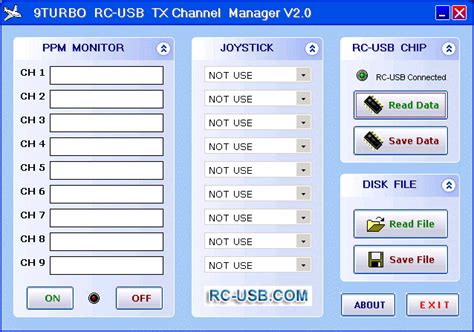 RC USB TX Channel Manager