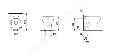 Laufen Lua Wc A Terra Scarico Vario Rimless Bianco H8230820000001 Sanitino It