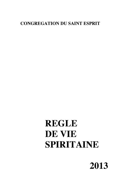 R Gle De Vie Spiritaine Page Created With Publitas