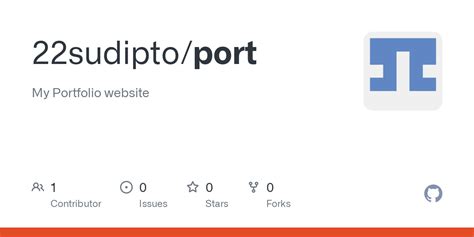 Github 22sudipto Port My Portfolio Website