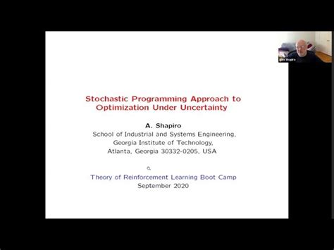 Free Video Stochastic Programming Approach To Optimization Under
