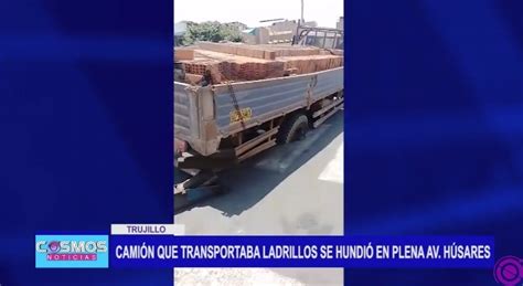 Camión Que Transportaba Ladrillos Se Hundió En Plena Av Húsares