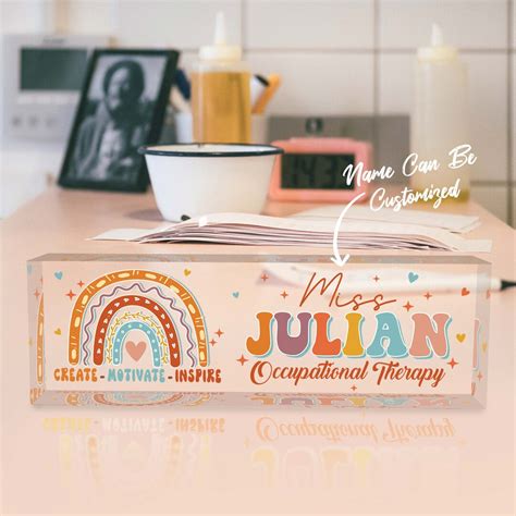 Custom Name Plate Occupational Therapist Desk Sign Etsy