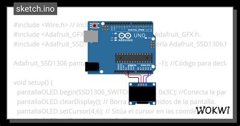 ejercicio 1 oled wokwi esp32 stm32 arduino simulator