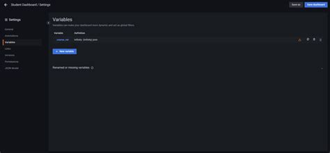 Question Regarding Refrence Variable In Infinity · Grafana Grafana
