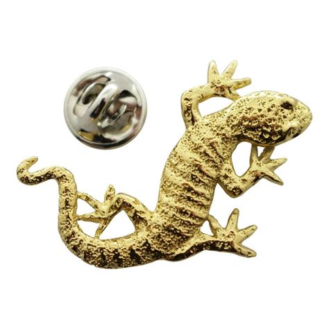 Gecko Pin ~ 24k Gold ~ Lapel Pin ~ Sarahs Treats And Treasures