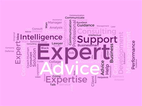 Premium Vector Word Cloud Background Concept For Expert Advice