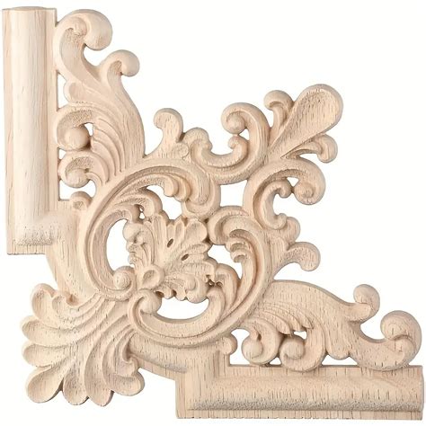 Decorative Wood Carved Corner Appliques Furniture Door Temu
