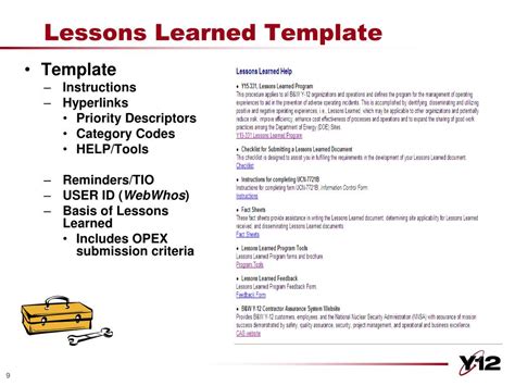 ppt y 12 lessons learned program methods and strategies powerpoint
