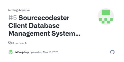 Sourcecodester Client Database Management System V10 Userproposal