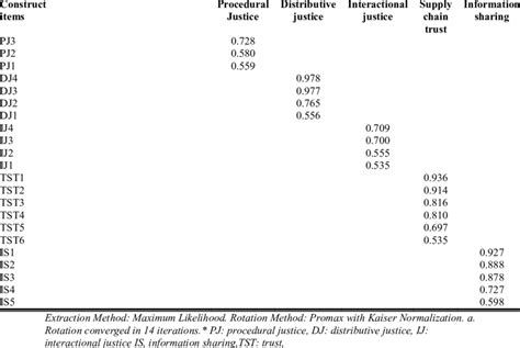 Results Of Exploratory Factor Analysis EFA Download Table