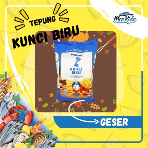 Jual Tepung Terigu Bogasari Kunci Biru Premium Protein Rendah 1 Kg