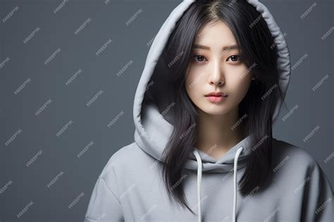Premium Ai Image An Asian Girl Has A Nice Hairstyle