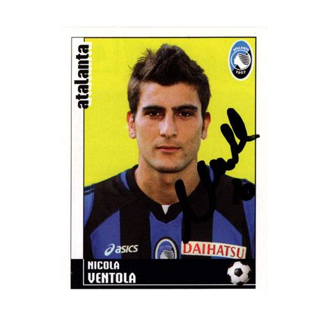 Nicola Ventola Autographed Soccer Sticker Card Panini Atalanta 2006