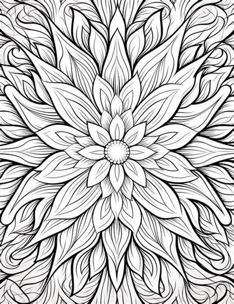Adult Mandalas Patterns Coloring Pages Premium Ai Generated Image