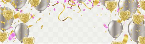 하트 풍선 발렌타인의 날 배너 템플릿 색종이 헬륨 풍선 Airfor 생일 기념일 축 하 이벤트 디자인에 격리와 0명에 대한 스톡 벡터 아트 및 기타 이미지 Istock