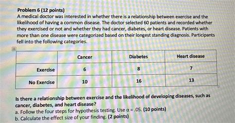 solved problem 6 12 points a medical doctor was interested