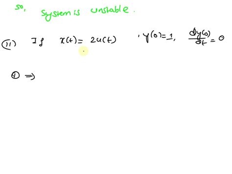Solved Texts A System Is Defined By The Differential Equation D²ydt² 5dydt 6yt Ut