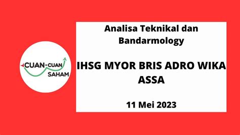 CCS Analisa Teknikal Bandarmology IHSG MYOR BRIS ADRO WIKA ASSA YouTube