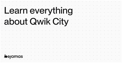 What Is Qwik City Review And Features Bejamas