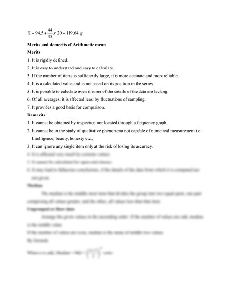Solution Mean Median Mode Studypool