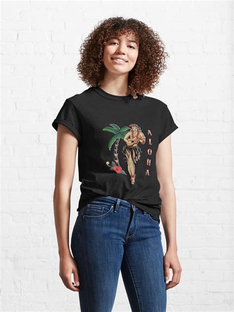 Jerry Style Traditional Aloha Hula Pinup Girl In Hawaii T Shirt By
