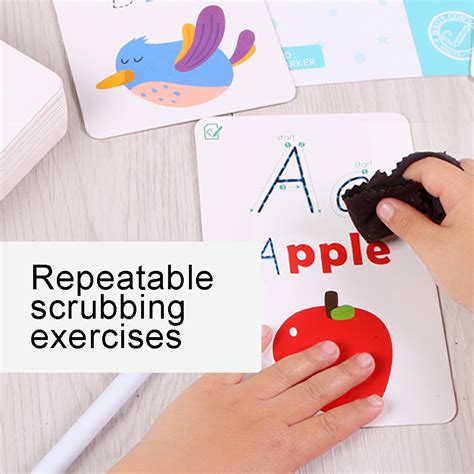 Rewritable Alphabets Flash Cards Marker Sharpener Grandado