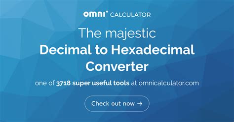Decimal To Hexadecimal Converter