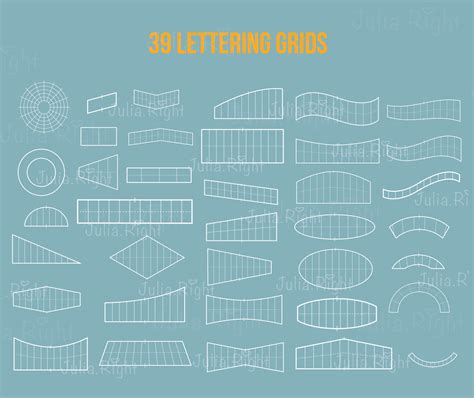 Procreate Lettering Grid Letter Builder Lettering Etsy Canada