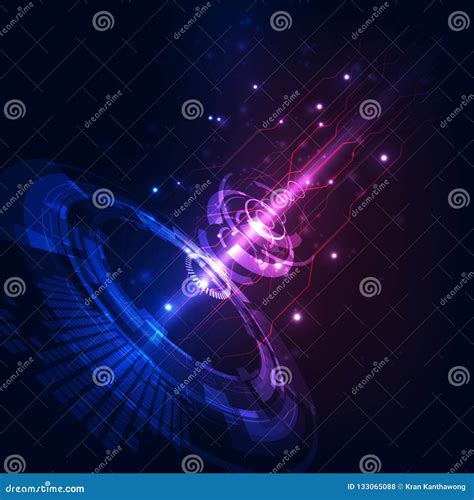 Abstract Futuristic Digital Technology Connection Background Illustration Vector Stock Vector