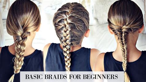 (Easy) Basic Braids For Beginners TUTORIAL - YouTube | Easy braids for ...