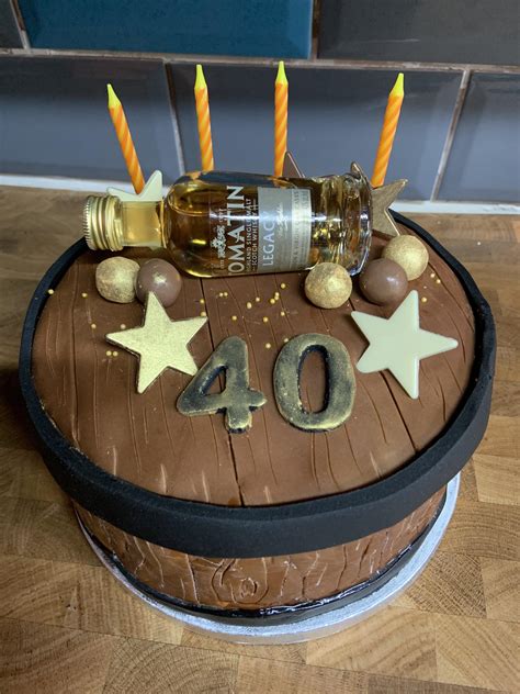 Whisky Barrel Cake For My Pals 40th Rcakedecorating