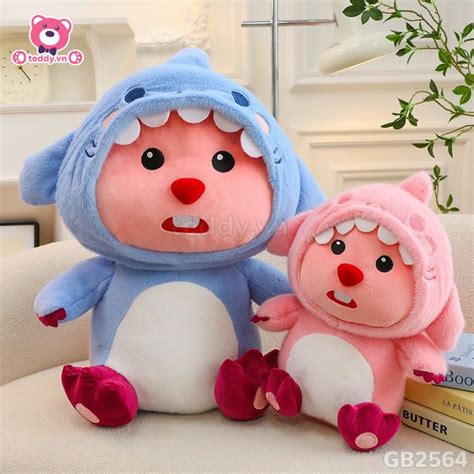 Hải Ly Loopy Cosplay Cá Voi Gấu Bông Teddy