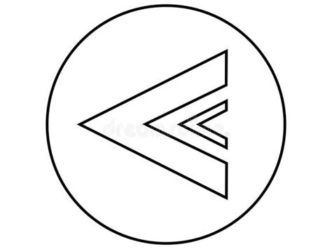 Circle With Two Triangle Inside Stock Illustration Illustration Of Cartoon Sketch 371953844