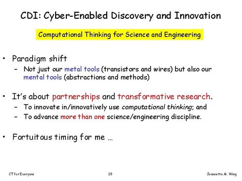 Computational Thinking For Everyone Jeannette M Wing Presidents