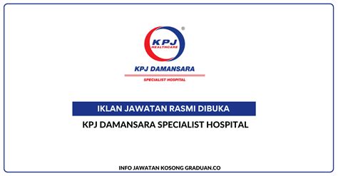 Permohonan Jawatan Kosong Kpj Damansara Specialist Hospital • Portal