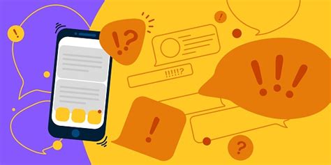 뉴스 업데이트 밝은 대비 노란색과 보라색 배경에 고립 된 현대적인 요소가있는 평면 벡터 디자인 대중 매체의 긴급 뉴스 사람들을위한 중요한 정보가있는 스마트 폰 화면 글로벌